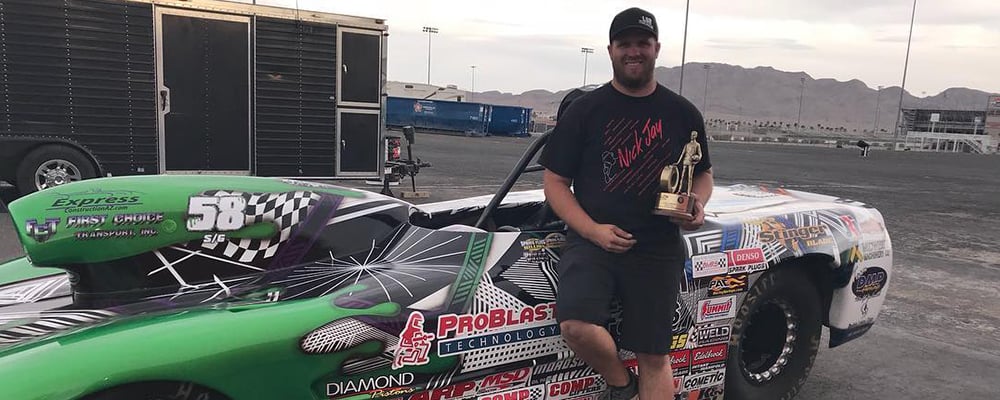 TREVOR LARSON WINS THE WALLY AT LAS VEGAS – JRi Shocks